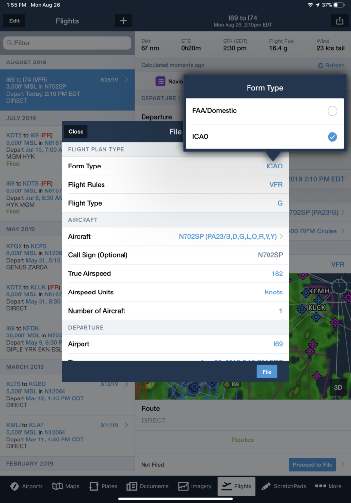 How to file VFR Flight Plans using the new ICAO format : Flight ...