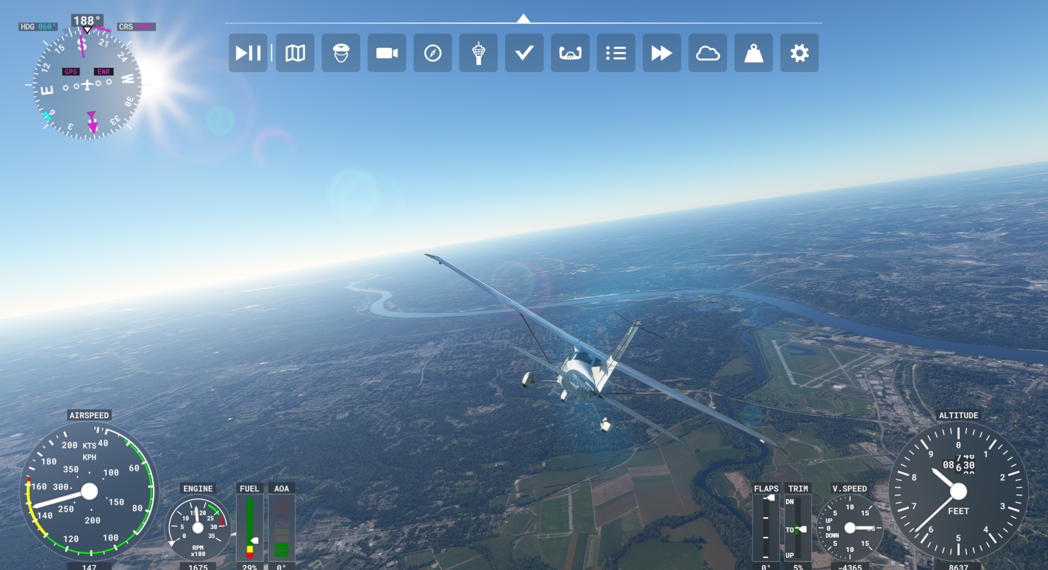 Abnormal maneuvers for a student pilot to practice in a simulator ...