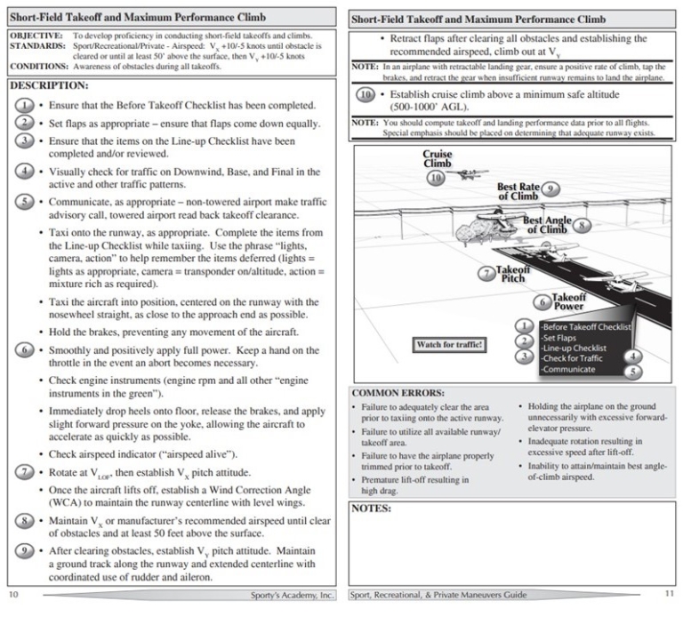 Short Field Takeoff—Sporty's Flight Maneuver Spotlight : Flight ...
