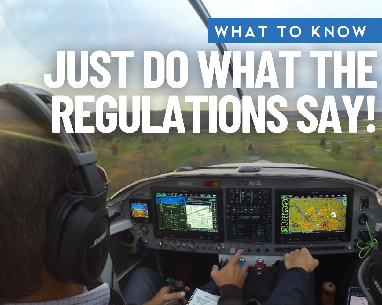 Pilot training experience requirements—just do what the regulation says ...